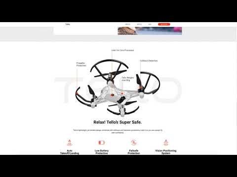 The RYZE TELLO Mini Drone Sold By DJI - Look At The Spec & Info