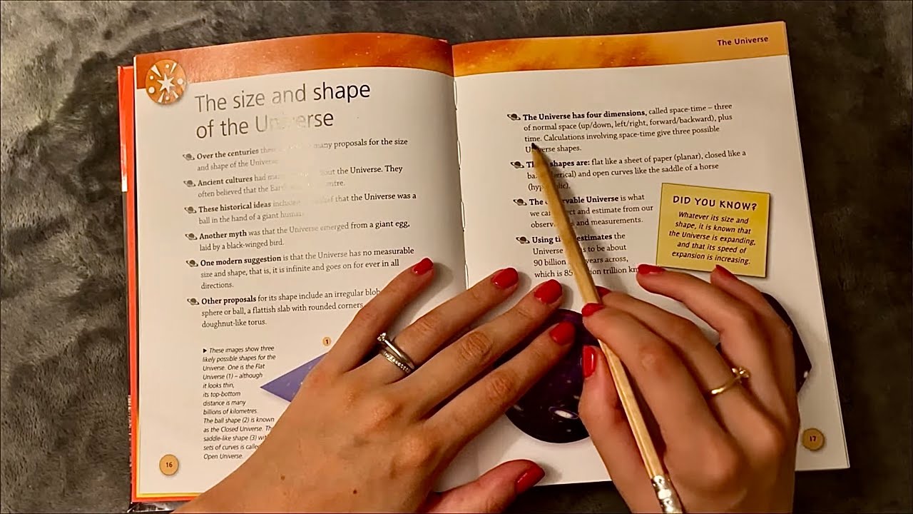 ASMR - Super Relaxing Book Reading of Space Facts - Clicky Whispers ...