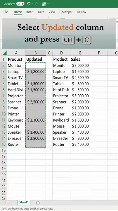 How to Skip Blank Cells When Pasting Values in Excel - YouTube
