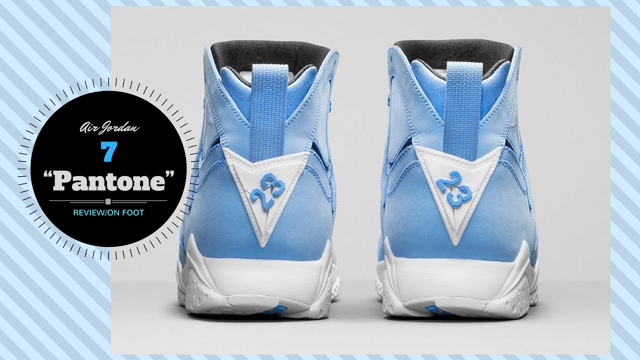HEAT FIRST LOOK Air Jordan 7 Pantone ON FOOT/REVIEW - YouTube