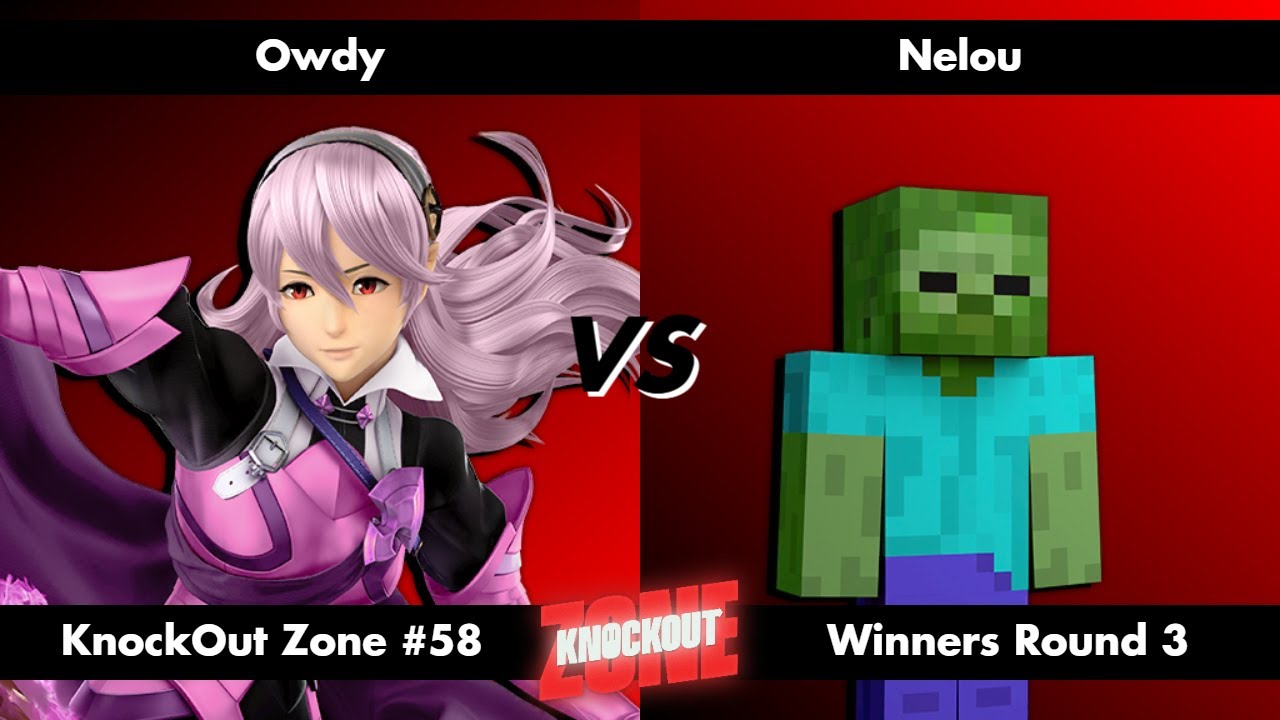 KnockOut Zone #58 - SSBU Winners Round 3 - Owdy (Corrin) vs Nelou (Steve) - YouTube