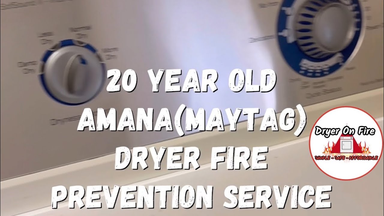 20 year old Amana Dryer Fire Prevention Service for the dryer and Vent ...