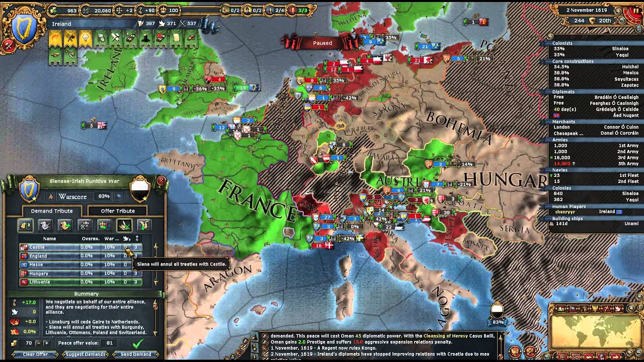Europa Universalis 4 Ireland Achievements 45 - YouTube