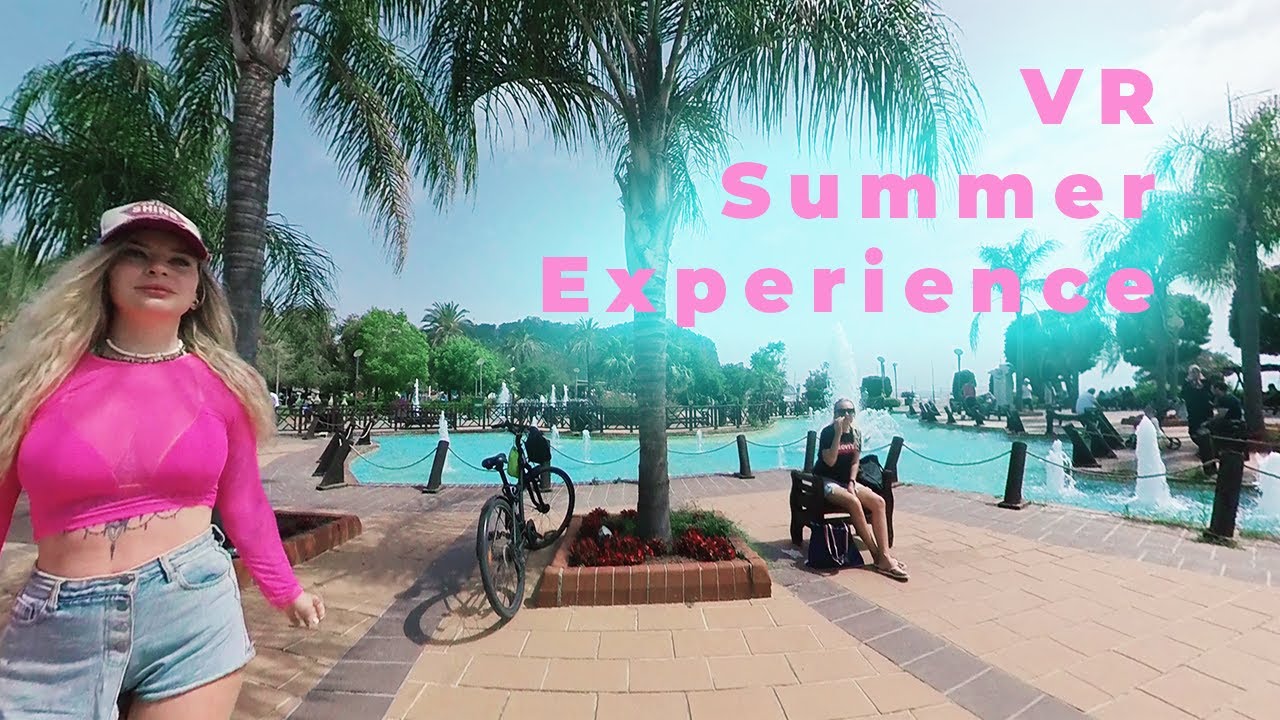VR Girl 360 Summer Experience 🌴 5.7K VR Headset Walk in the Park - YouTube