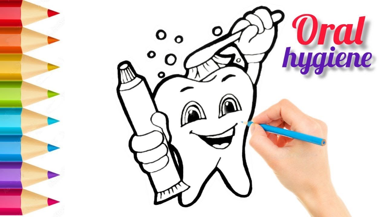 Oral Hygiene Drawing Easy 🦷🖍️ - YouTube