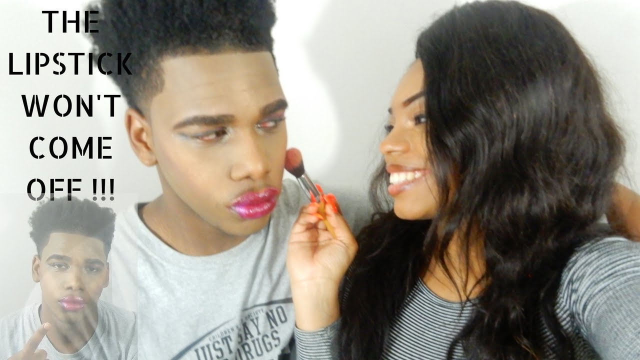Girlfriend Does Boyfriends Makeup *HE GETS REALLY ANGRY* - YouTube