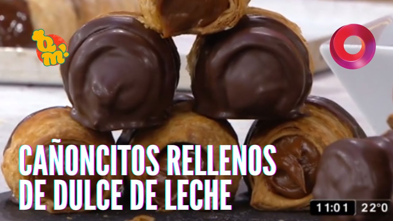 Cañoncitos rellenos de dulce de leche | #QuéMañana - YouTube