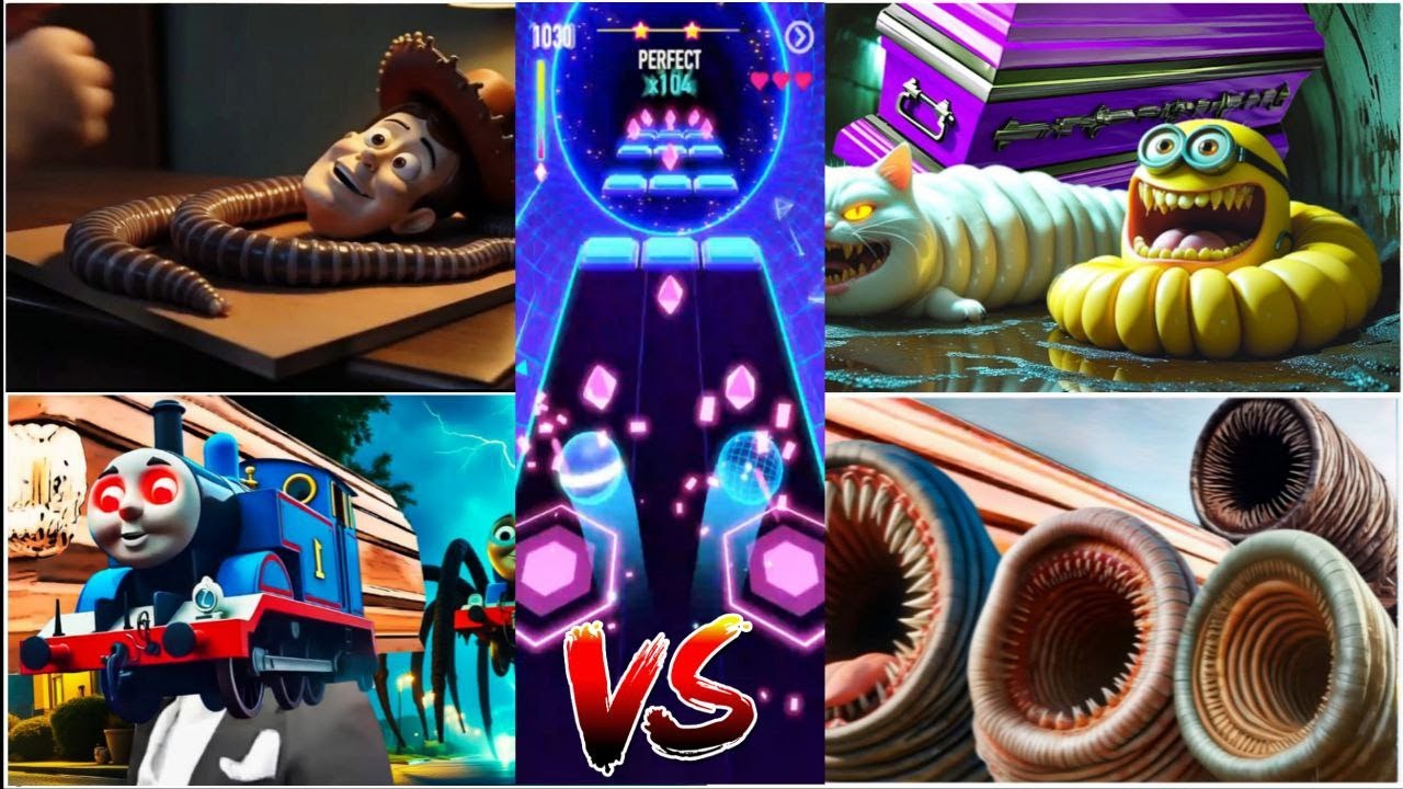 🌵 Woody Worm EXE🚂🕷️ Thomas Train Eater Spider Thomas🐱🪱 Kitten Worm ...