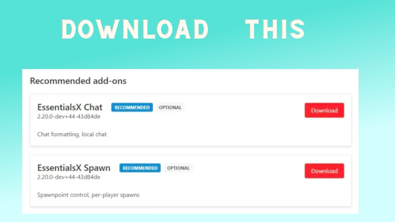 How to Install Essentials Chat - YouTube