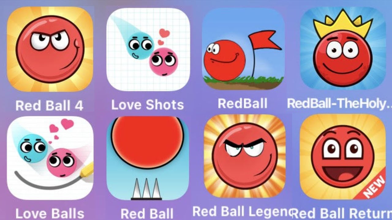 Red Ball 4,Love Shots,Red Ball 1,Red Ball Holy Treasure,Love Balls,Red ...