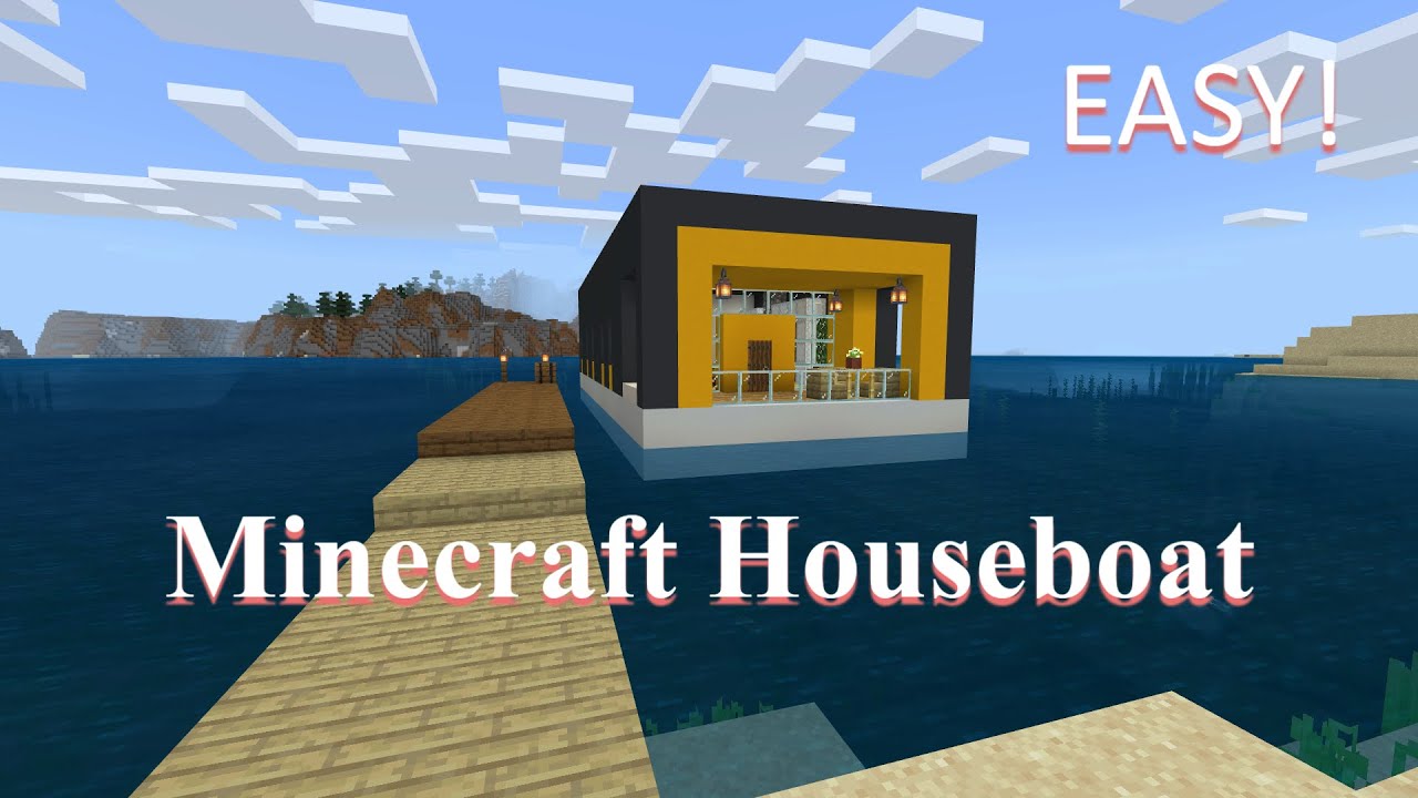 How to Build - Modern Minecraft Houseboat | Easy! - YouTube