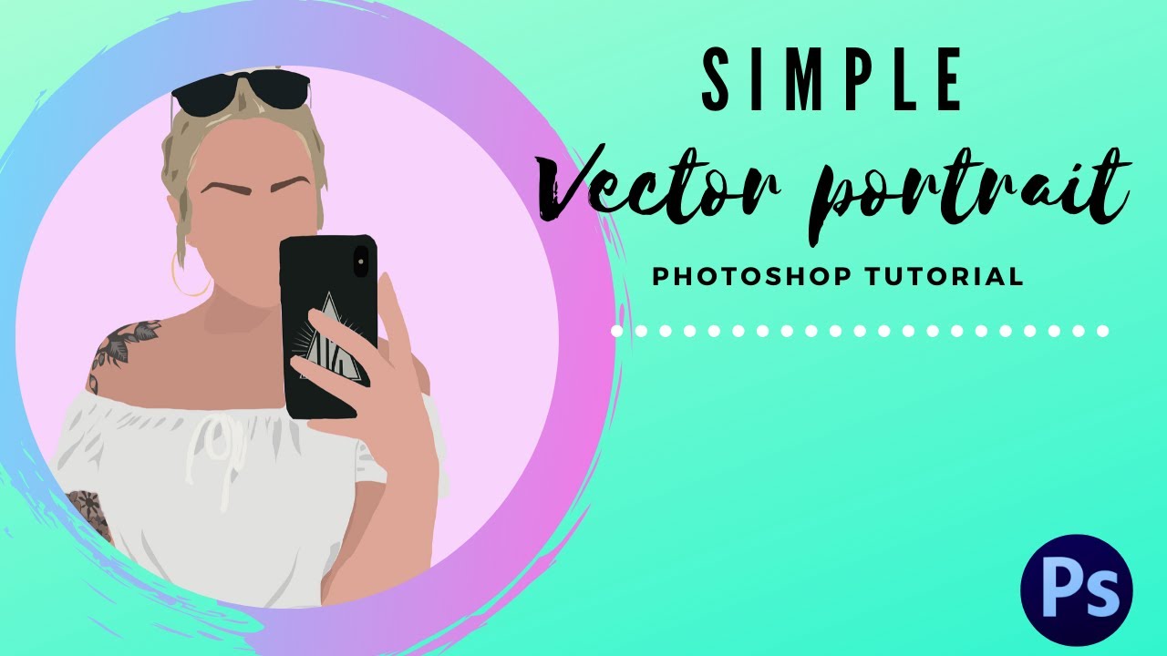 Simple Vector Art Photoshop Tutorial Beginner Youtube