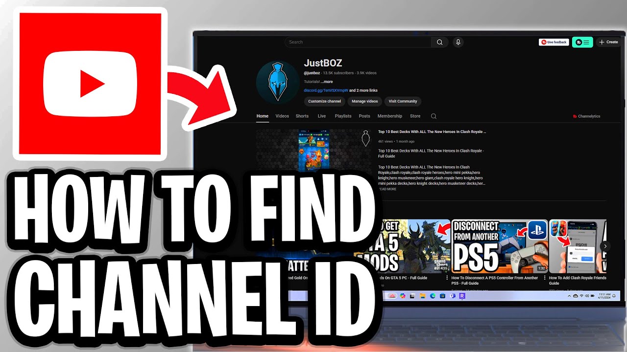 How To Find Your YouTube Channel ID - Step By Step - YouTube