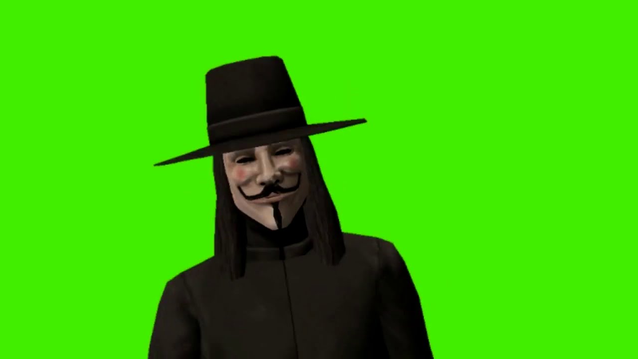 Green Screen V From V For Vendetta Version 2 Part 1 - YouTube