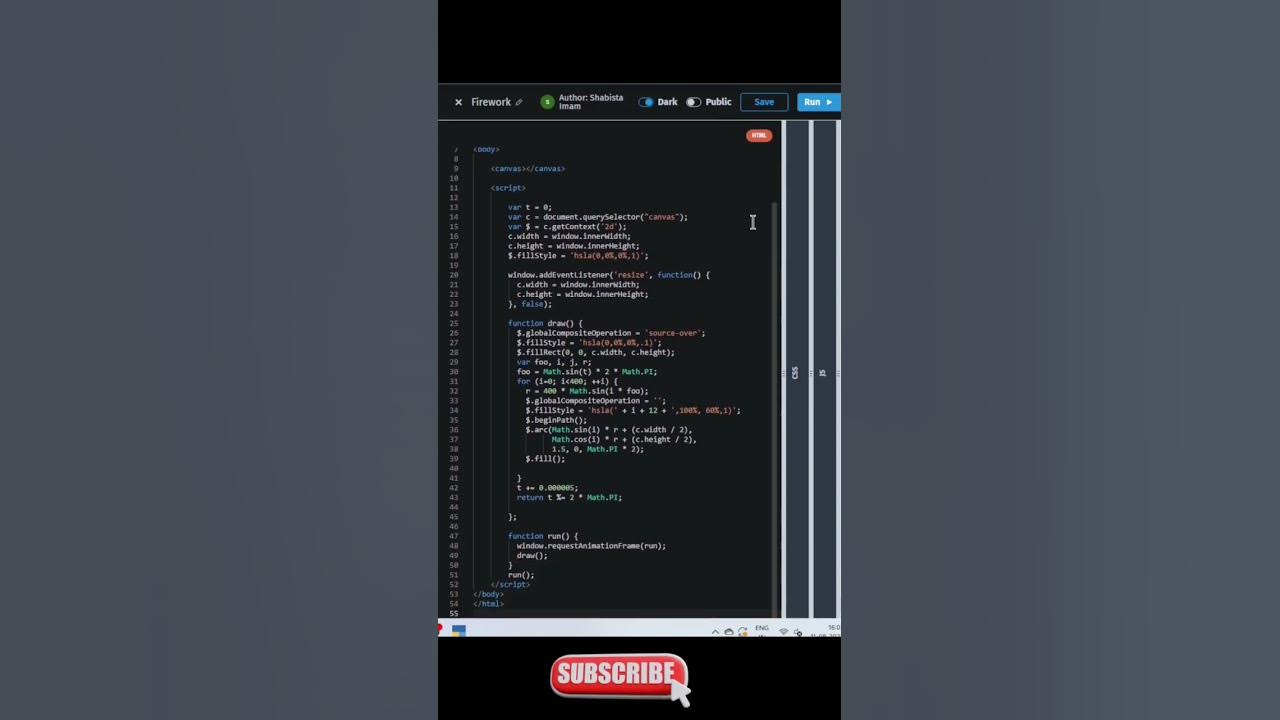 Firework Using Html And Css Youtube 