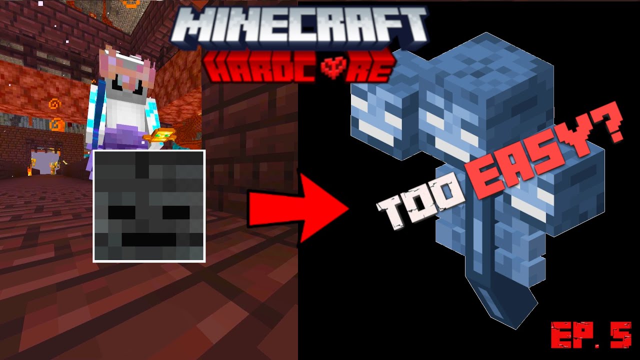 How to get BEACON in Minecraft Hardcore! | Ep.5 - Wither Skeleton Scull ...