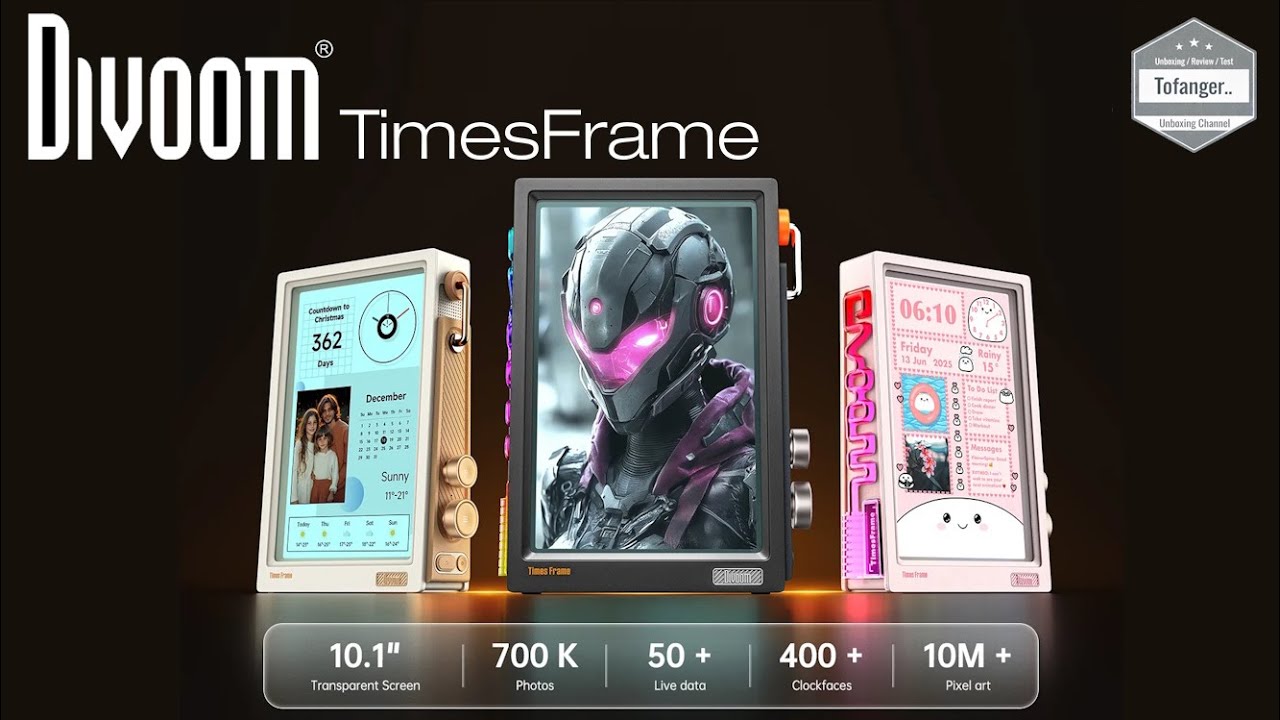 DIVOOM Times Frame Digital Picture Frames - App Divoom - Cadre photo ...
