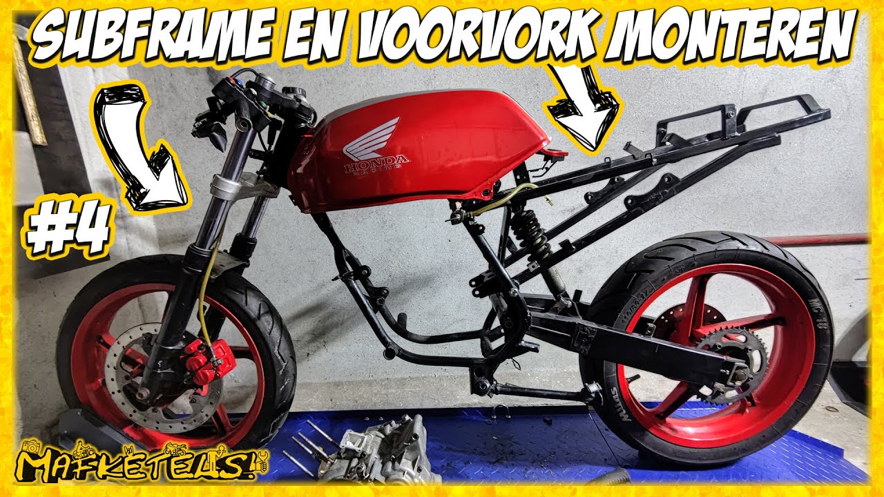 Custom Voorvork en subframe bouwen op brommer racer! Honda NSR RS - YouTube