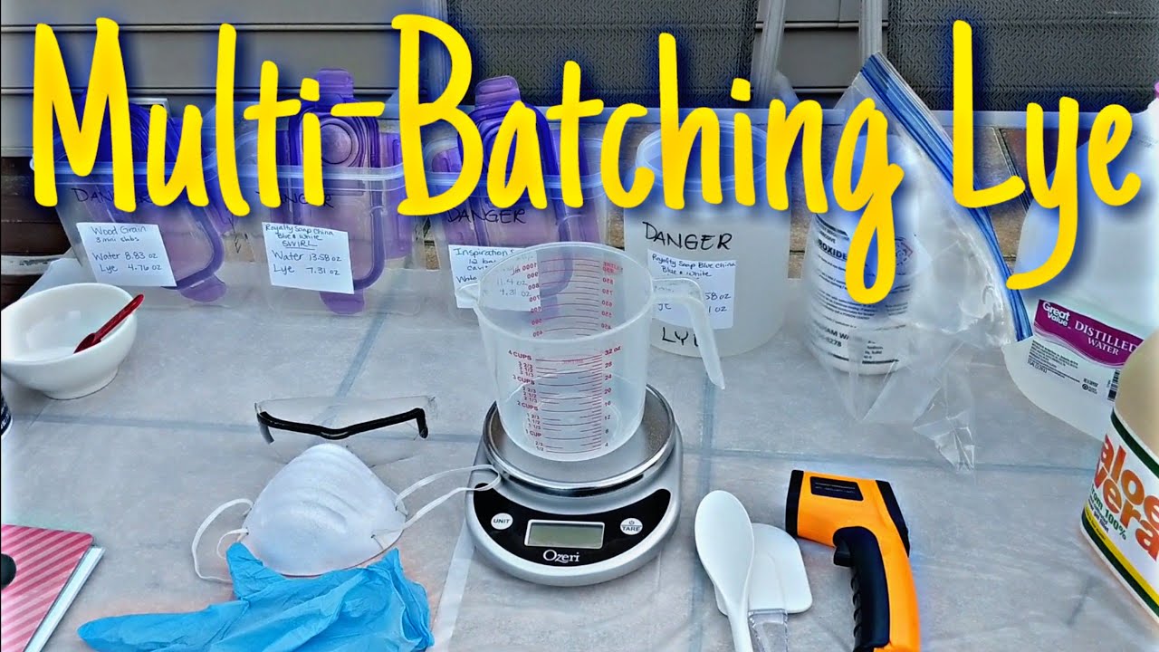 How to Master Batch, or Multi Batch Lye Solution for Cold Process Soap ...