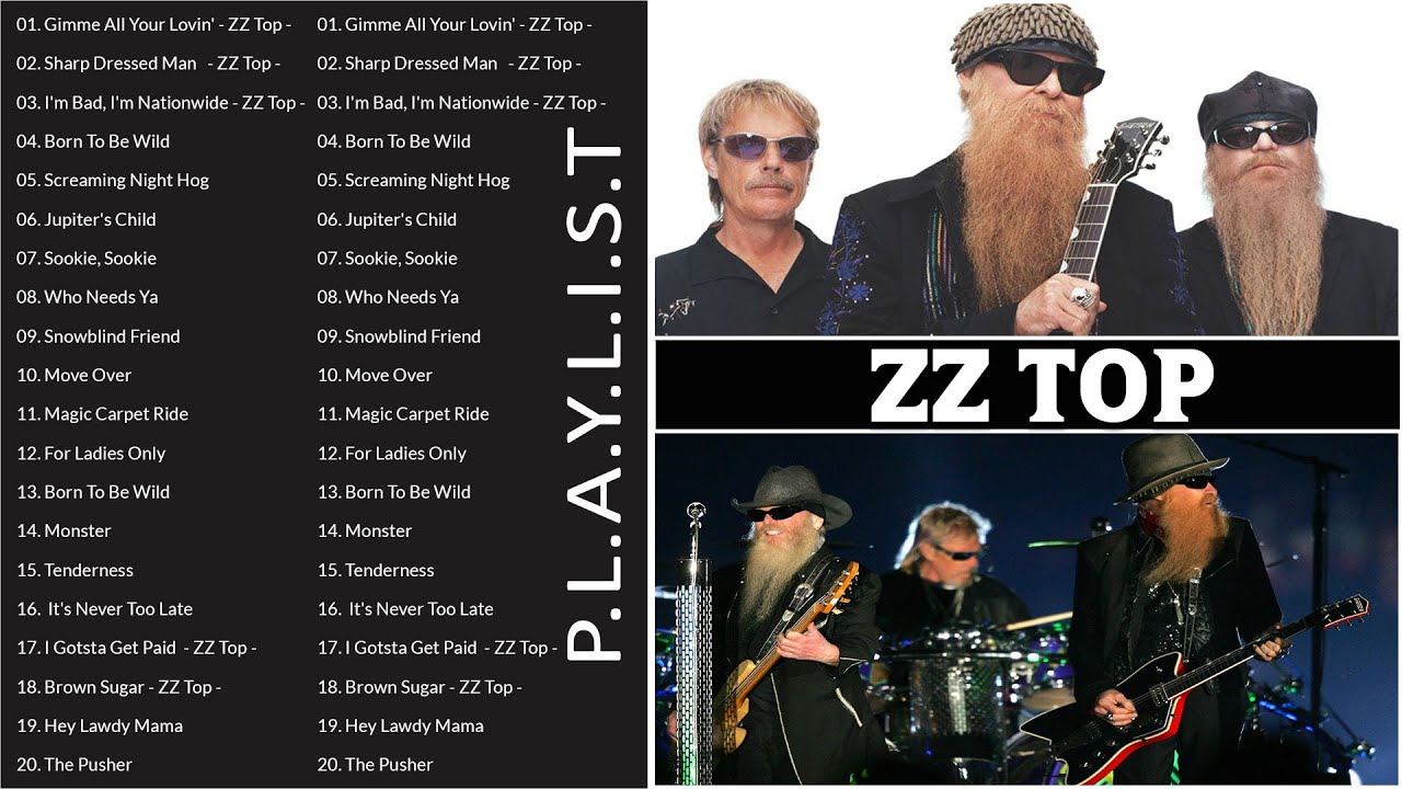 ZZ TOP || BEST BLUES ROCK 60S 70S || Top 20 Greatest Hits Playlist ...