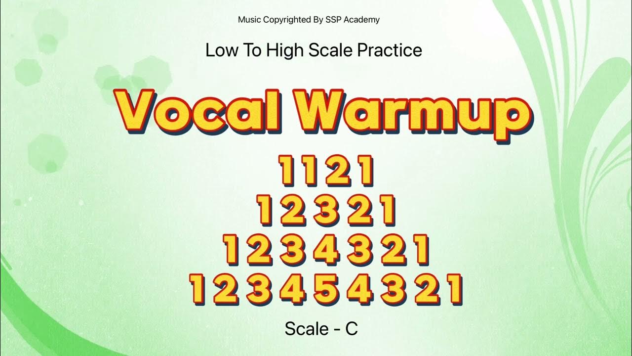 Daily Vocal Warmup 1121 12321 || Scale - C - Vocal Practice || ADy ...