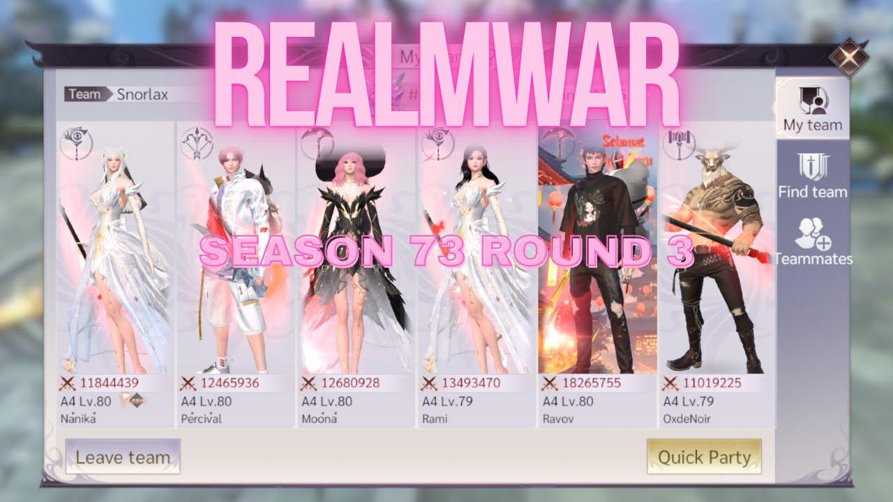 REALM WAR Season 73 Round 3 Perfect World Mobile VNG - YouTube