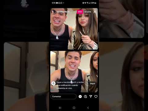 Karol Sevilla y Mario Bautista en instagram live (14/02/2024)