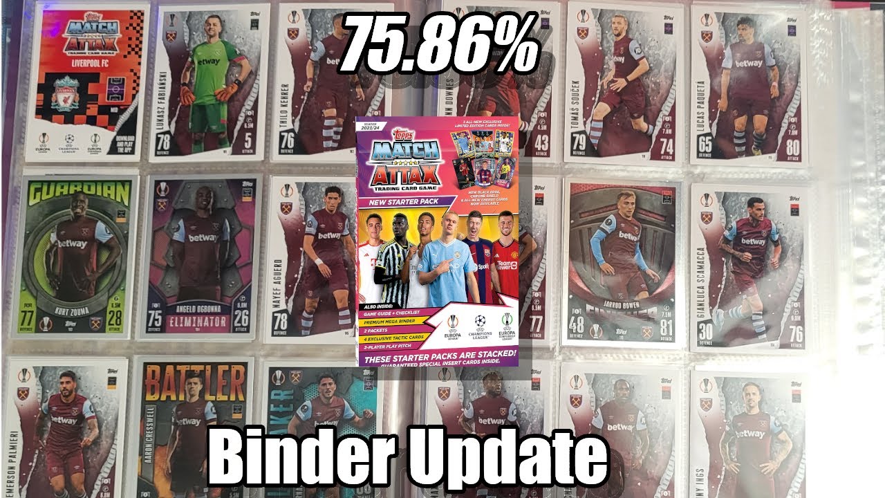 🔥 75.68% Complete Binder Update! Topps Match Attax 2023/2024 Collection ...