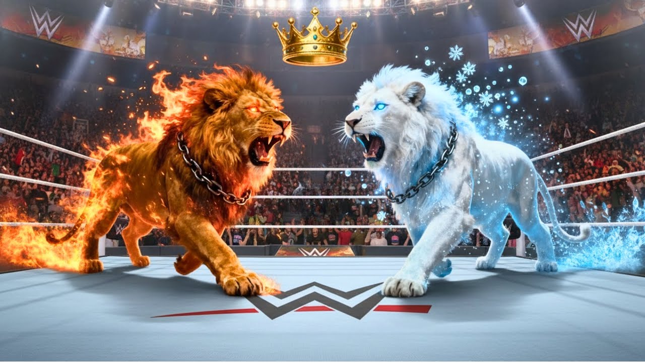 🦁Fire Lion vs Ice Lion – You Won’t Expect This Ending! CGI Animal Fight ...