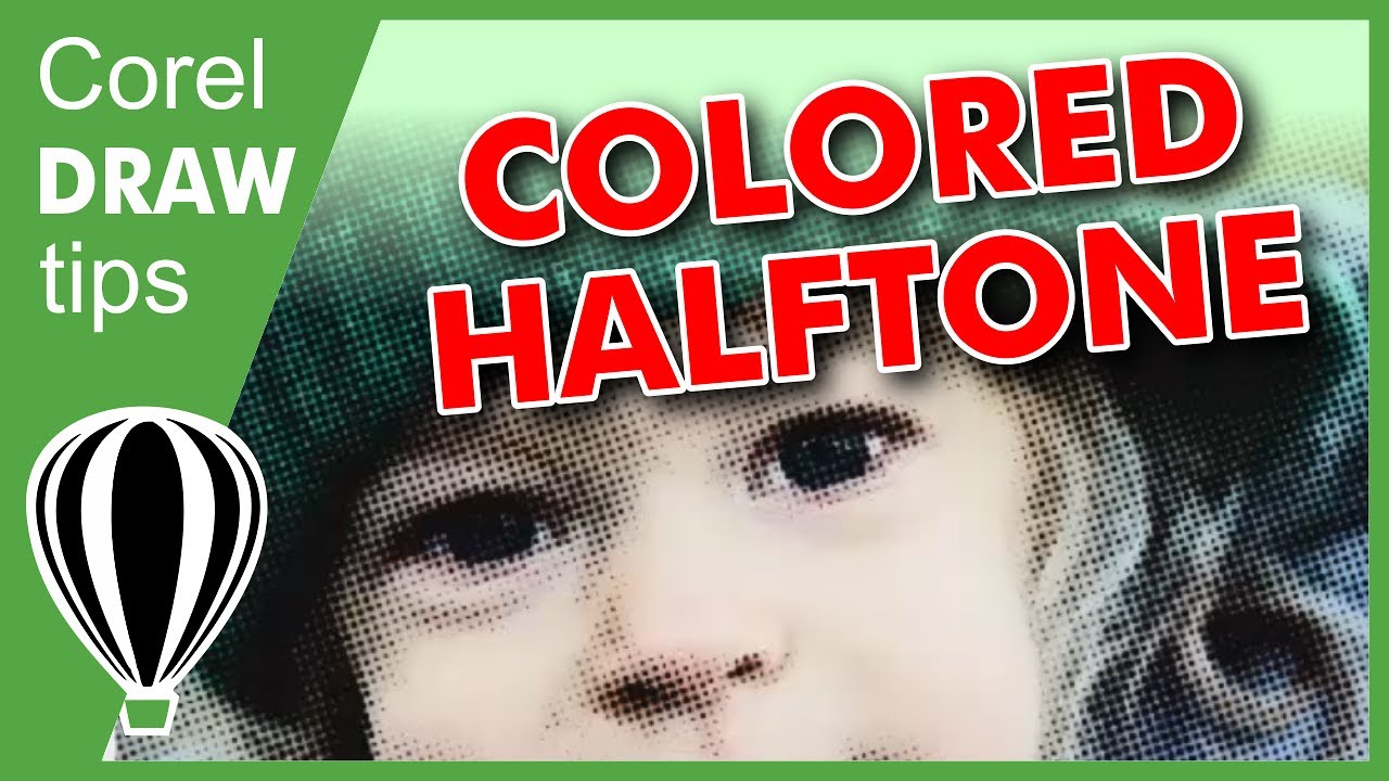 Converting a colored photo to halftone in CorelDRAW - YouTube