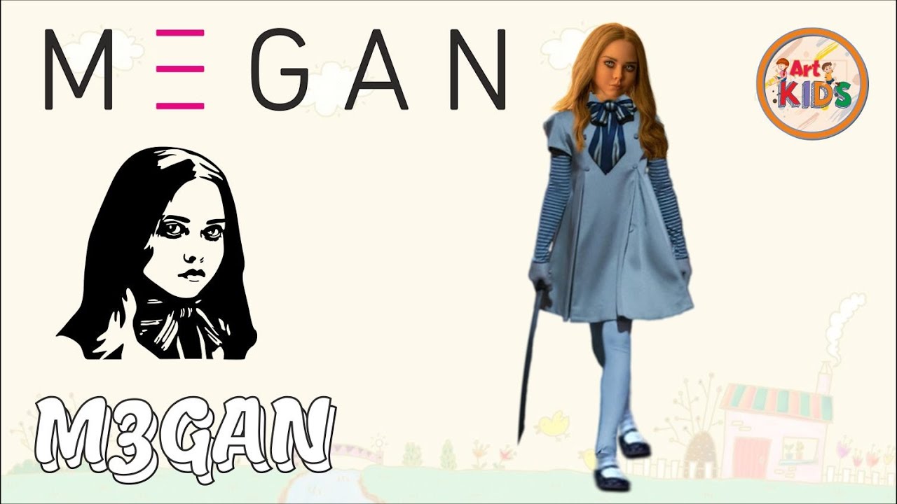 How To Draw M3GAN EASY Tutorial Step By Step - YouTube