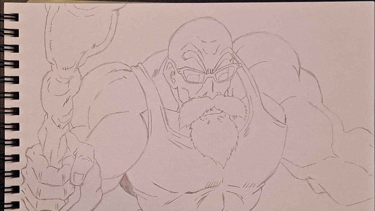 Drawing Master Roshi #dbzfanart - YouTube