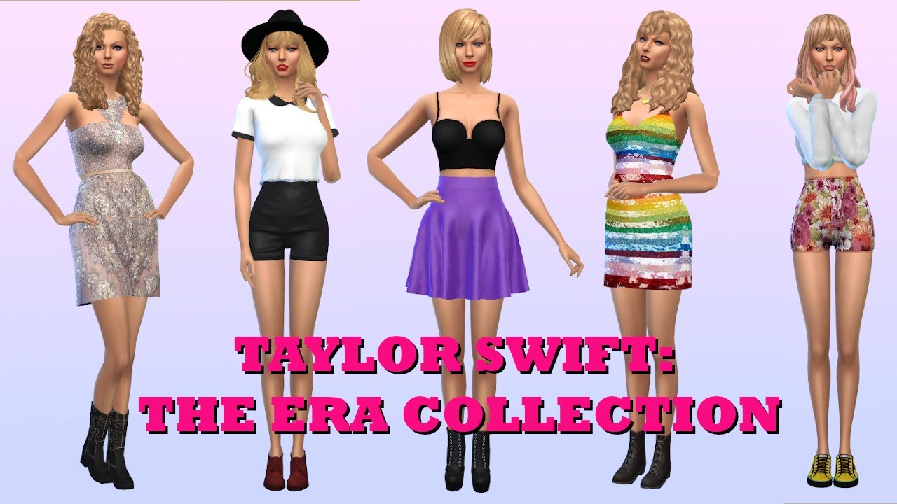 Taylor Swift Era Collection: Sims 4 CAS Lookbook - YouTube