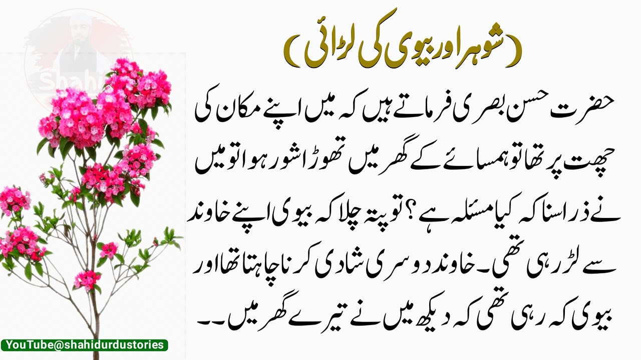 Shauhar Aur Bivi Ki Larai Hikayat Islamic Story Sabaq Amoz Kahani