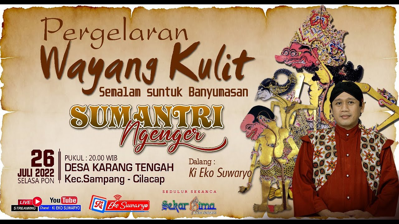 LIVE WAYANG KULIT DALANG KI EKO SUWARYO LAKON SUMANTRI NGENGER - YouTube