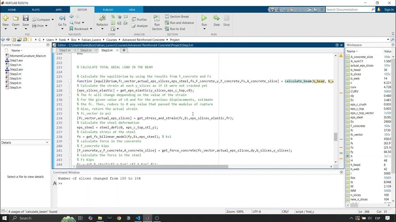 Part3 Moment Curvature DIagram MATLAB - YouTube