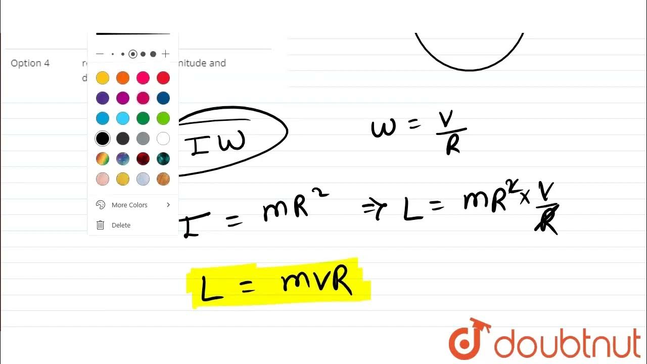 Angular momentum of a single particle moving with constant speed along circular path : | CLASS 1 ...