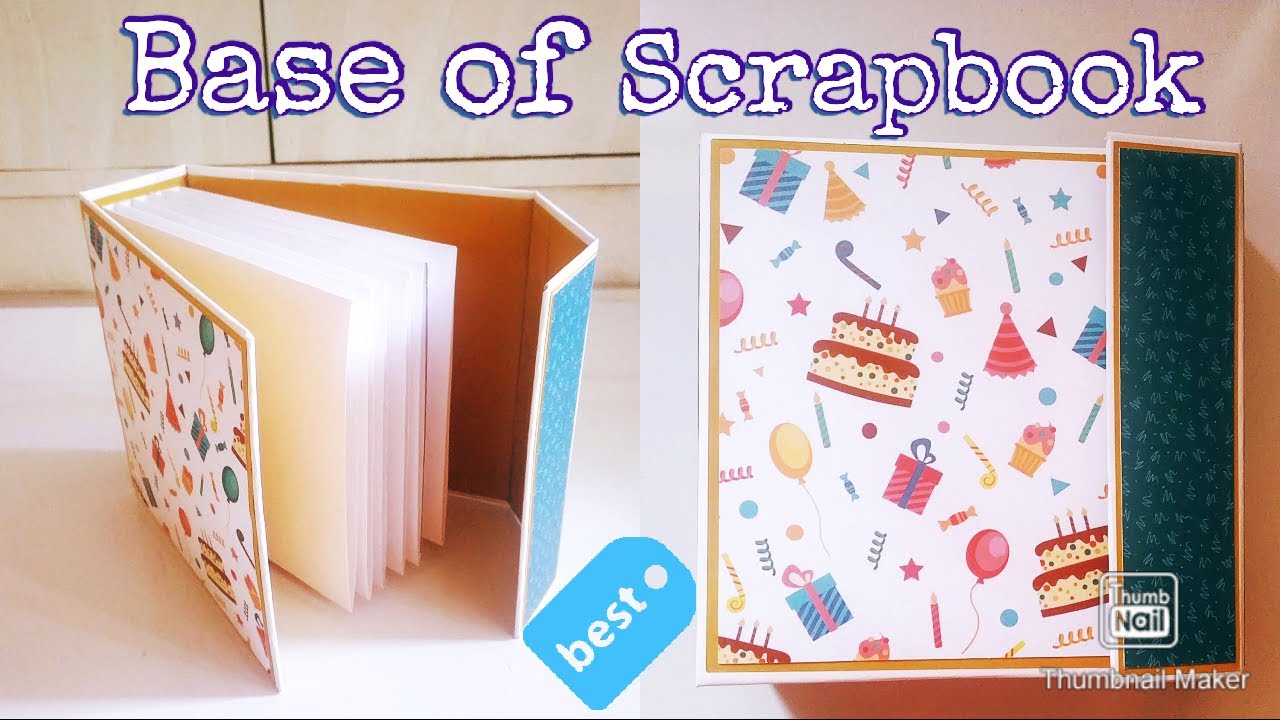 How to make Scrapbook Base# Birthday Scrapbook# DIY scrapbook tutorial ...