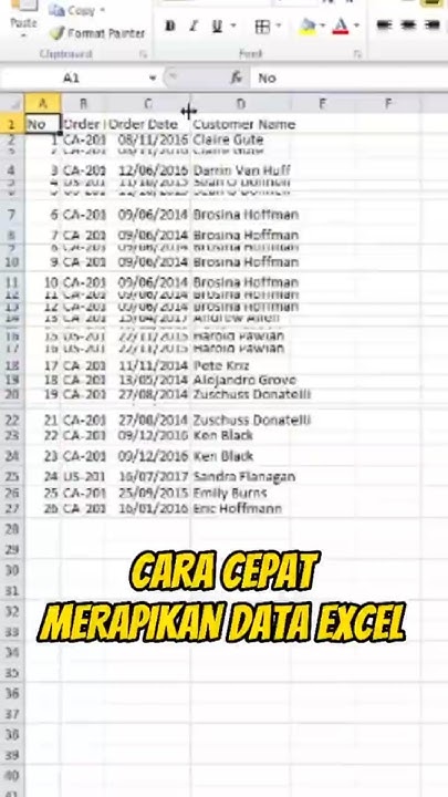 Cara Cepat Merapikan Data Excel - YouTube