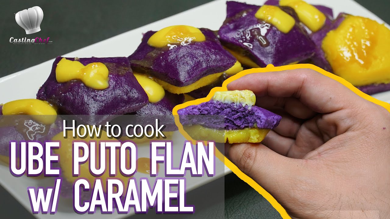 UBE CHEESE PUTO FLAN RECIPE (w/o steamer) | Casting Chef - YouTube
