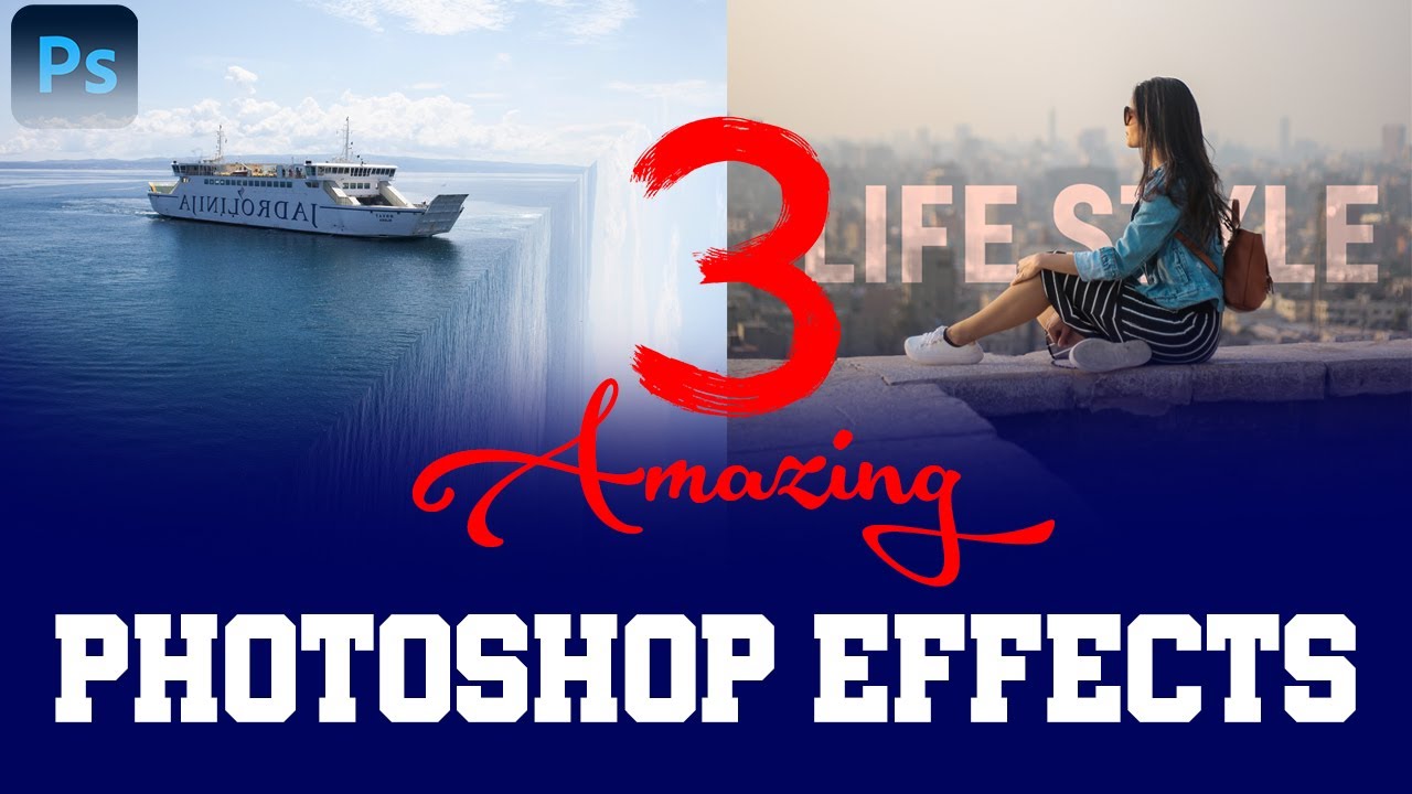 3 Amazing Photoshop Effects_Perspective Bending_Behind Text ...