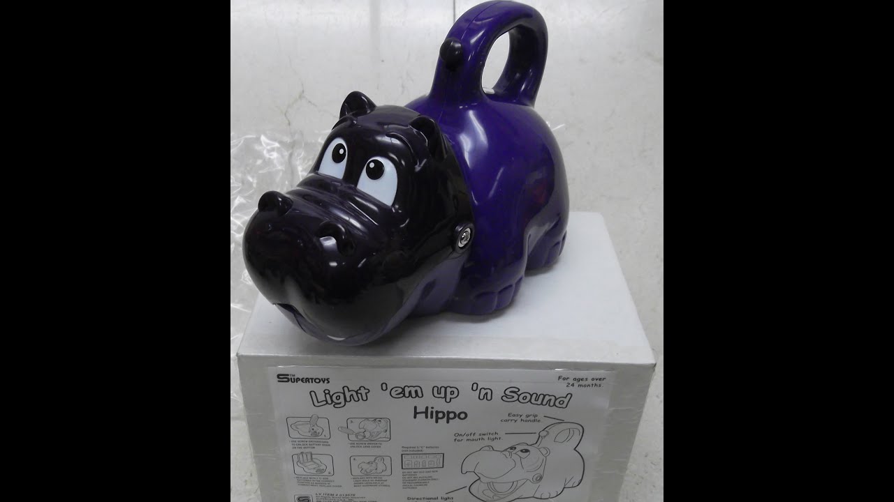 NEW Hippo Flashlight with Sounds SUPERTOYS Light em up n Sound ...
