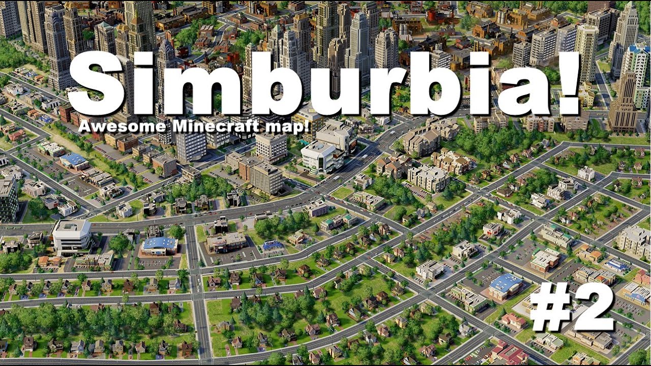Minecraft - Simburbia - 2 - Kaupunki alkaa isontua! - YouTube