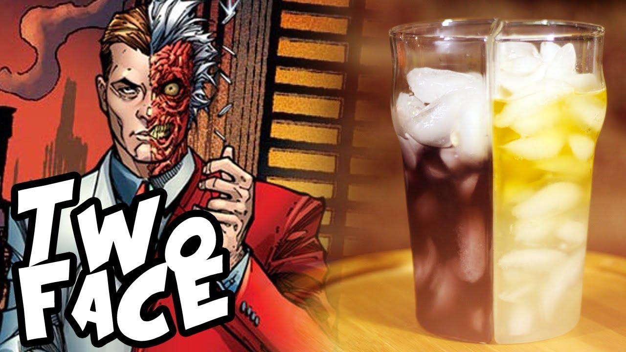 Two Face Cocktail BATMAN THEMED COCKTAIL Secret of the Booze - YouTube
