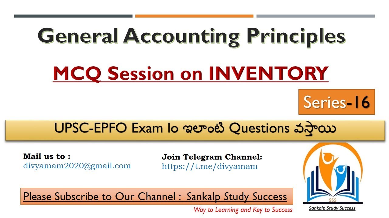 16.MCQ on INVENTORY || General Accounting Principles || Series 16 - YouTube