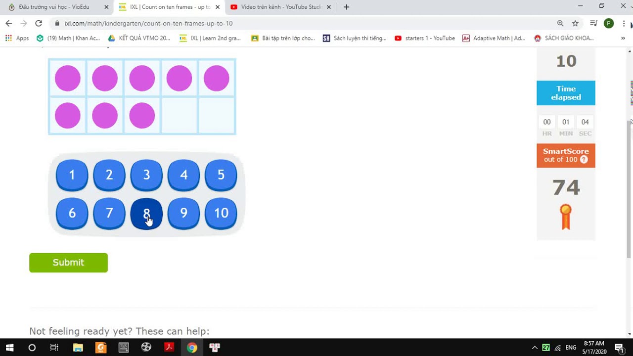 Count on ten frames - up to 10 - YouTube