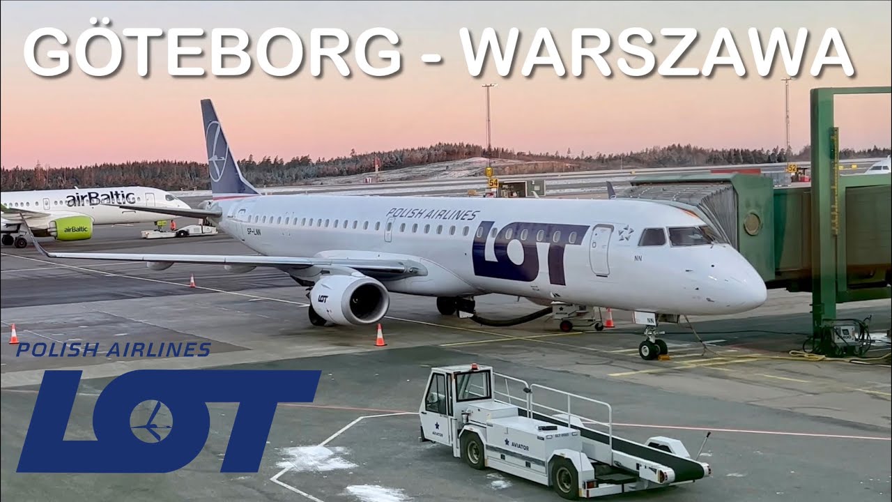 LOT Polish Airlines. Göteborg to Warszawa (New adventures) - YouTube
