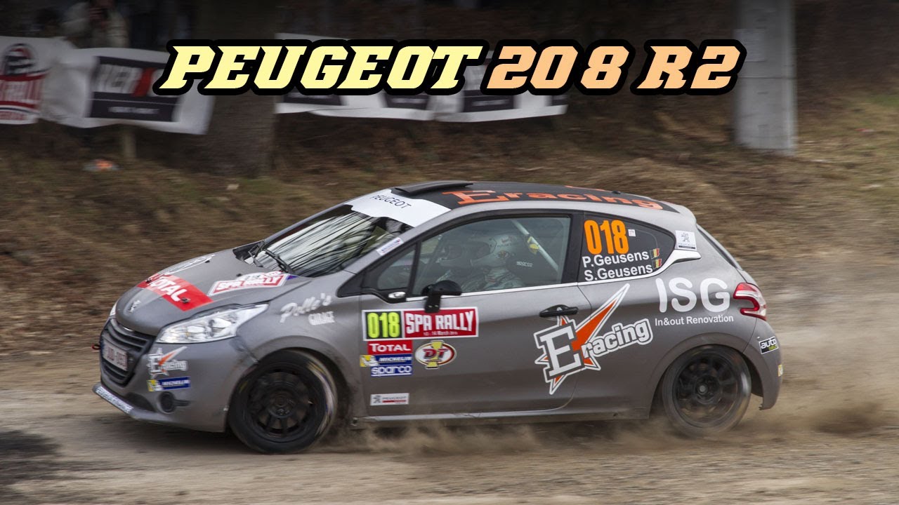 BEST OF Peugeot 208 R2 - intake sound, loud exhaust, jumps, drifts and ...