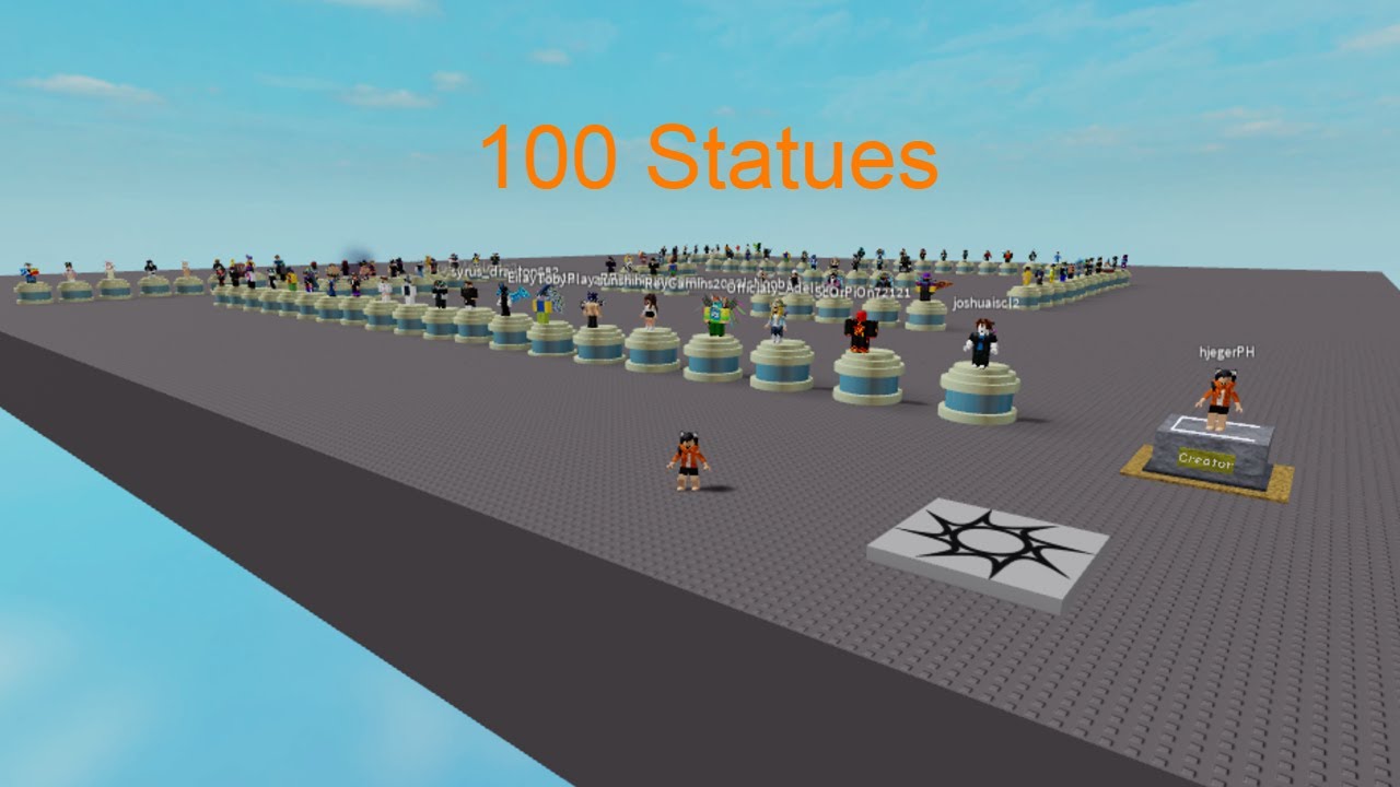 100 Statues on this Roblox players - YouTube