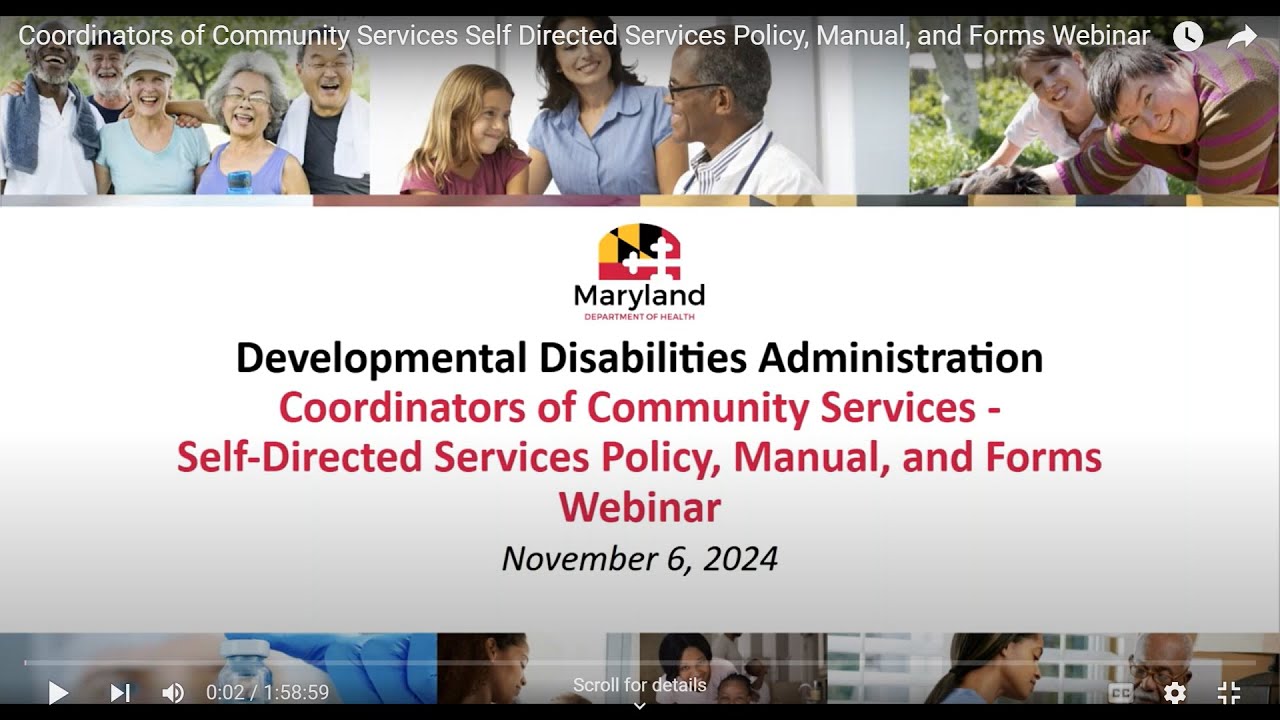 Coordinators of Community Services Self Directed Services Policy ...